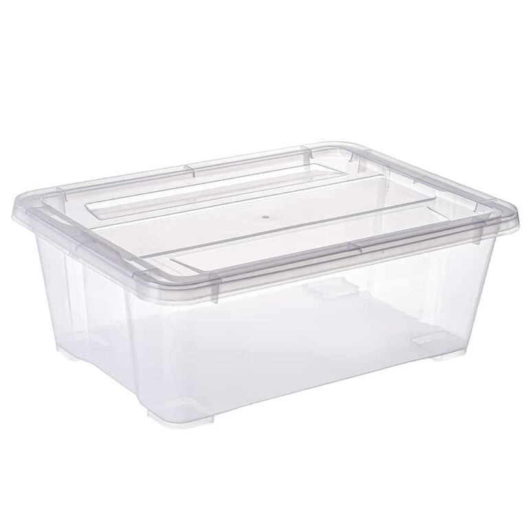 Clear storage boxes, clear storage containers, plastic bins with lids